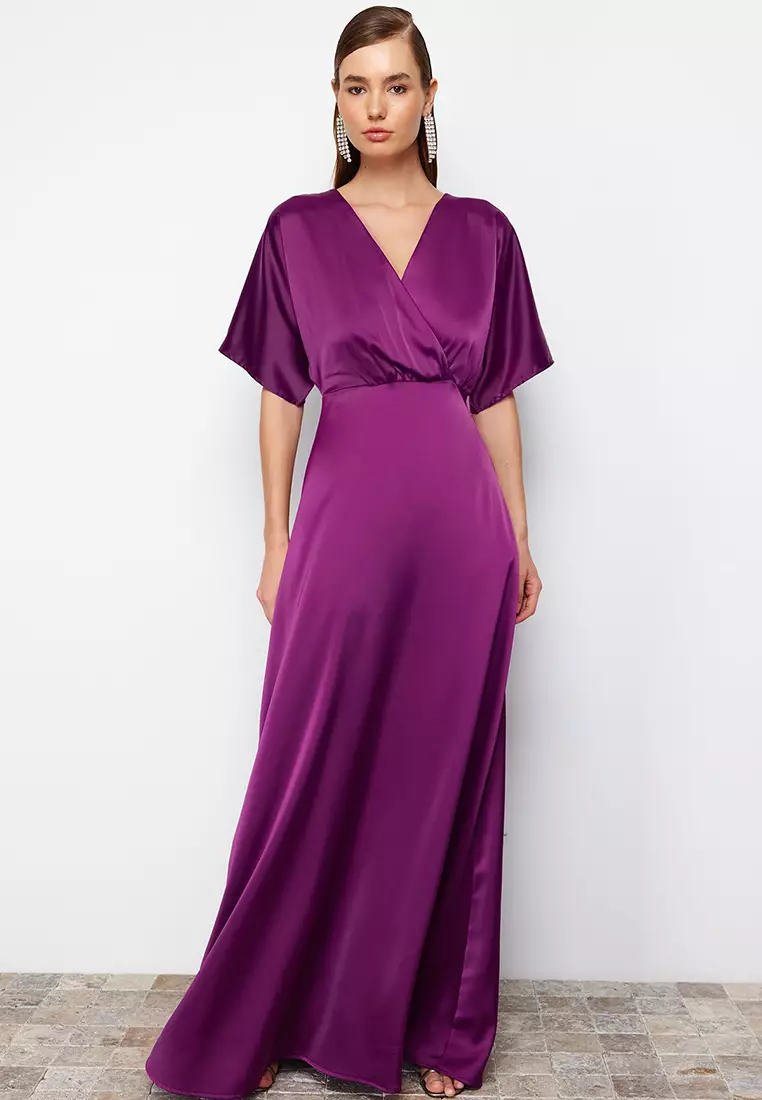 Buy Trendyol Satin Maxi Dress Online Zalora Malaysia