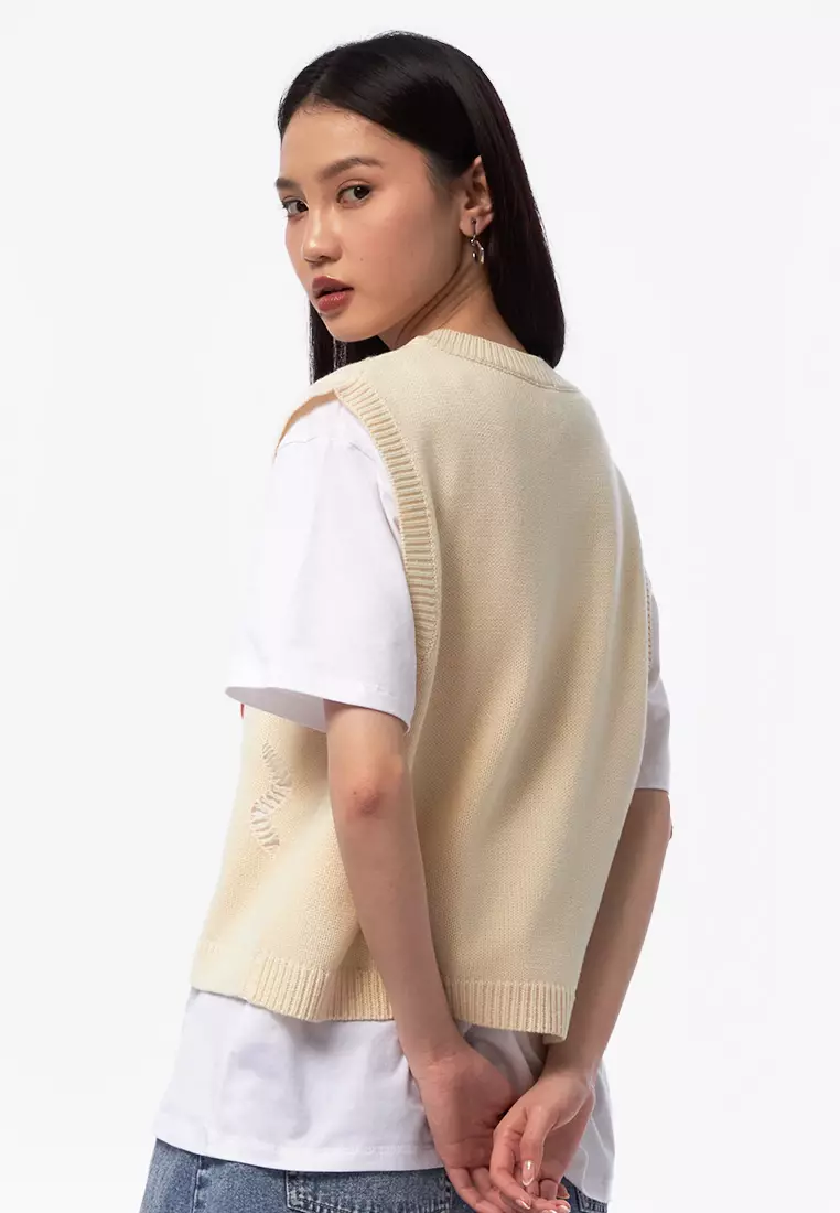 Jual COLORBOX Lace Up Oversized Vest Original 2024 | ZALORA Indonesia