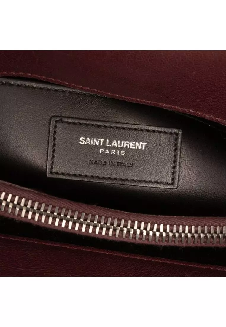 Buy SAINT LAURENT Pre-Loved Saint Laurent Large Sheepskin Chevron ...