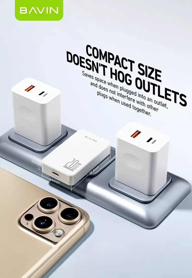 Buy BAVIN BAVIN PC2028 / PC2027 20W Ultra Slim Mini Portable Fast Charger Support PPS PD3.0 AC w ...