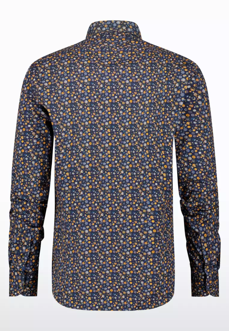 Buy A Fish Named Fred Round Object Design Long Sleeve Shirt - Navy 2026 ...