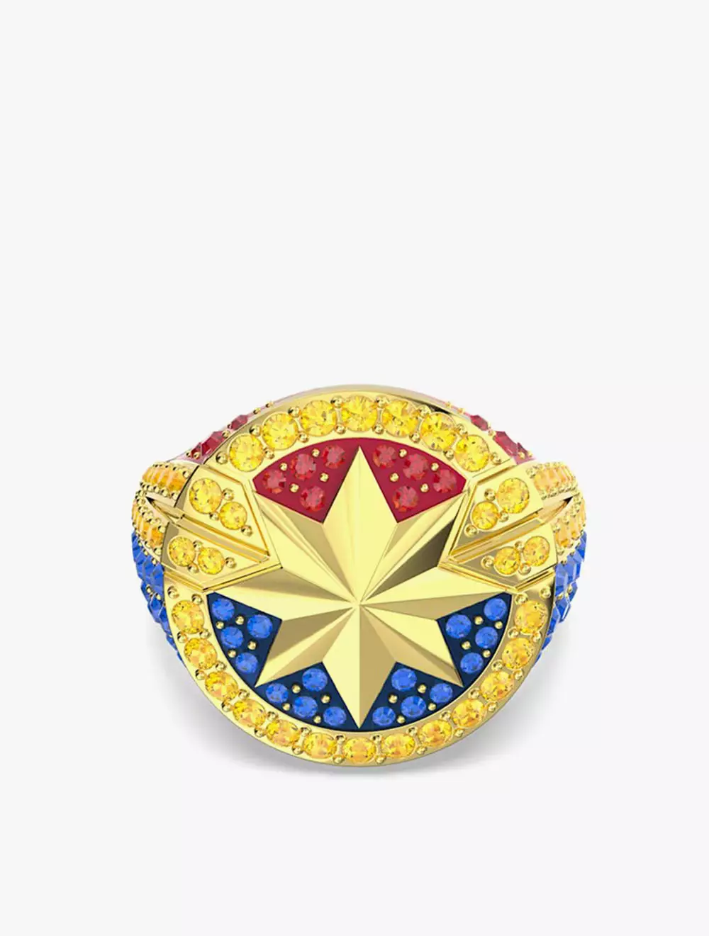 Jual Swarovski Captain Marvel © Marvel Ring, Multicolored, Gold-Tone ...