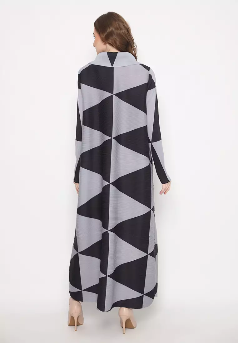 Jual Rupa Arupa Rupa Arupa - Black and Grey Greta Pleats Abaya with ...