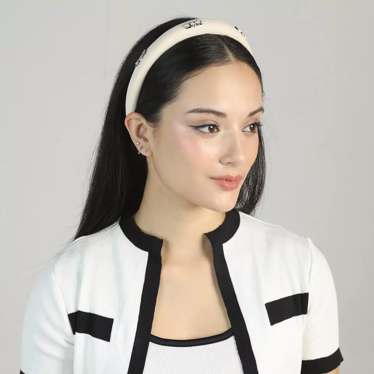 Jual 9 to 12 Bando Fashion Korea Bando Kain Beads Korean Sponge ...