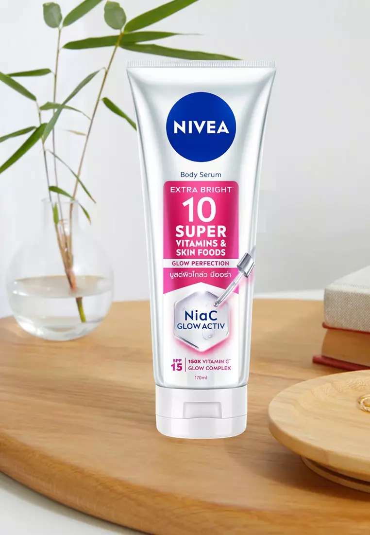 Buy Nivea Body Extra Brightening Super 10 Vitamin Serum Lotion, with ...