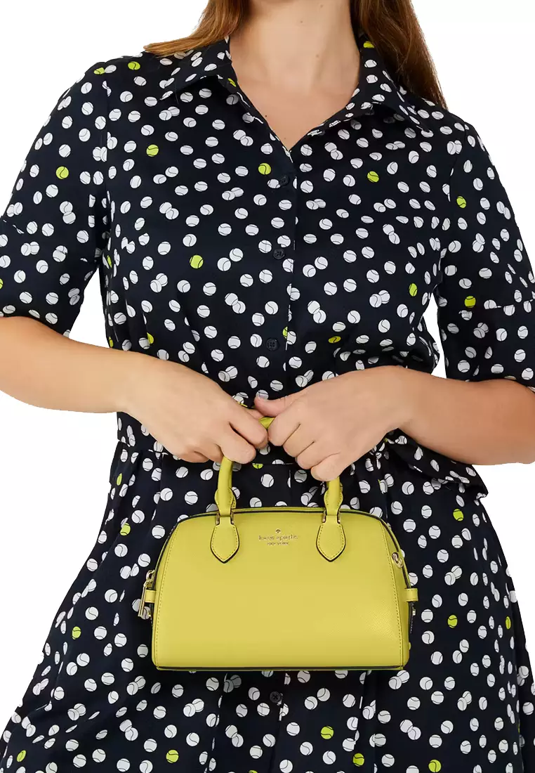 Buy Kate Spade Madison Saffiano Leather Duffle Crossbody Bag in Lime ...