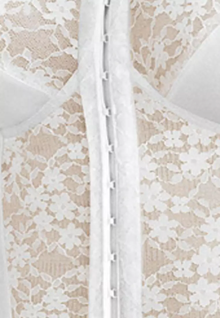 Buy Exquisite Form Front Close With Lace Longline Posture Bra 2025 ...