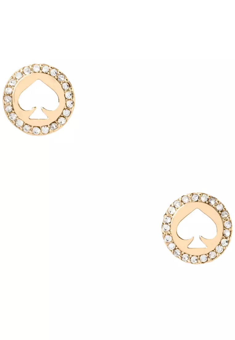 網上選購 Kate Spade Spot The Spade Pave Halo Spade Studs Earrings in Clear ...