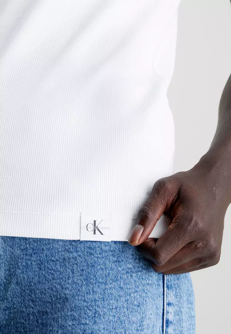 Buy Calvin Klein CKJ Other Knit Tops White 2025 Online | ZALORA Philippines