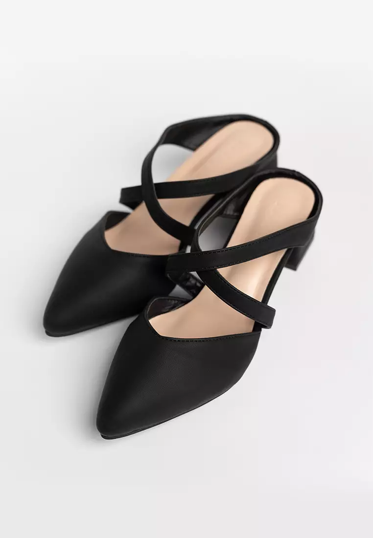 Buy Happy2U BASIC Aurel Cross Mid Heels 2025 Online | ZALORA Philippines