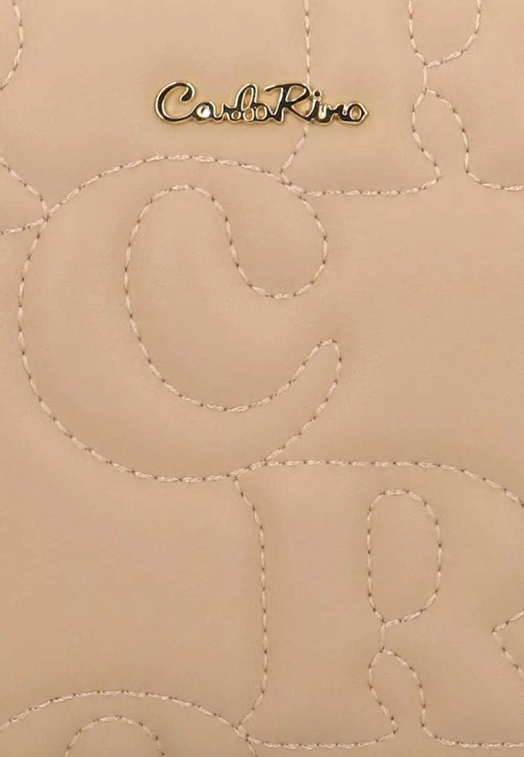 Buy Carlo Rino CR Sculpted Monogram Crossbody - Brown 2025 Online | ZALORA