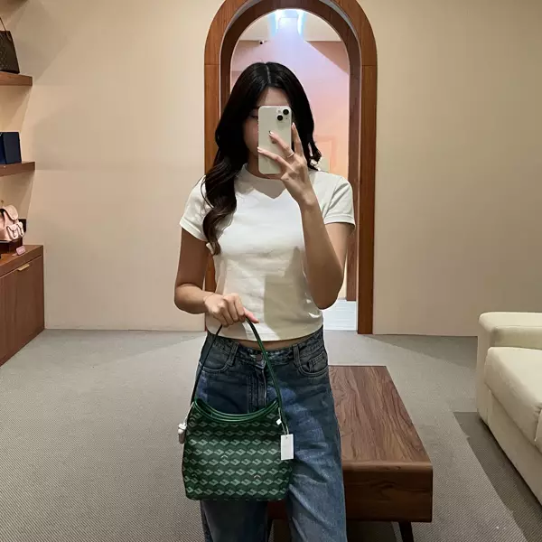 Jual Christy Ng Tas CHRISTY NG ALESSO MONOGRAM PATTERN GREEN HOBO BAG ...