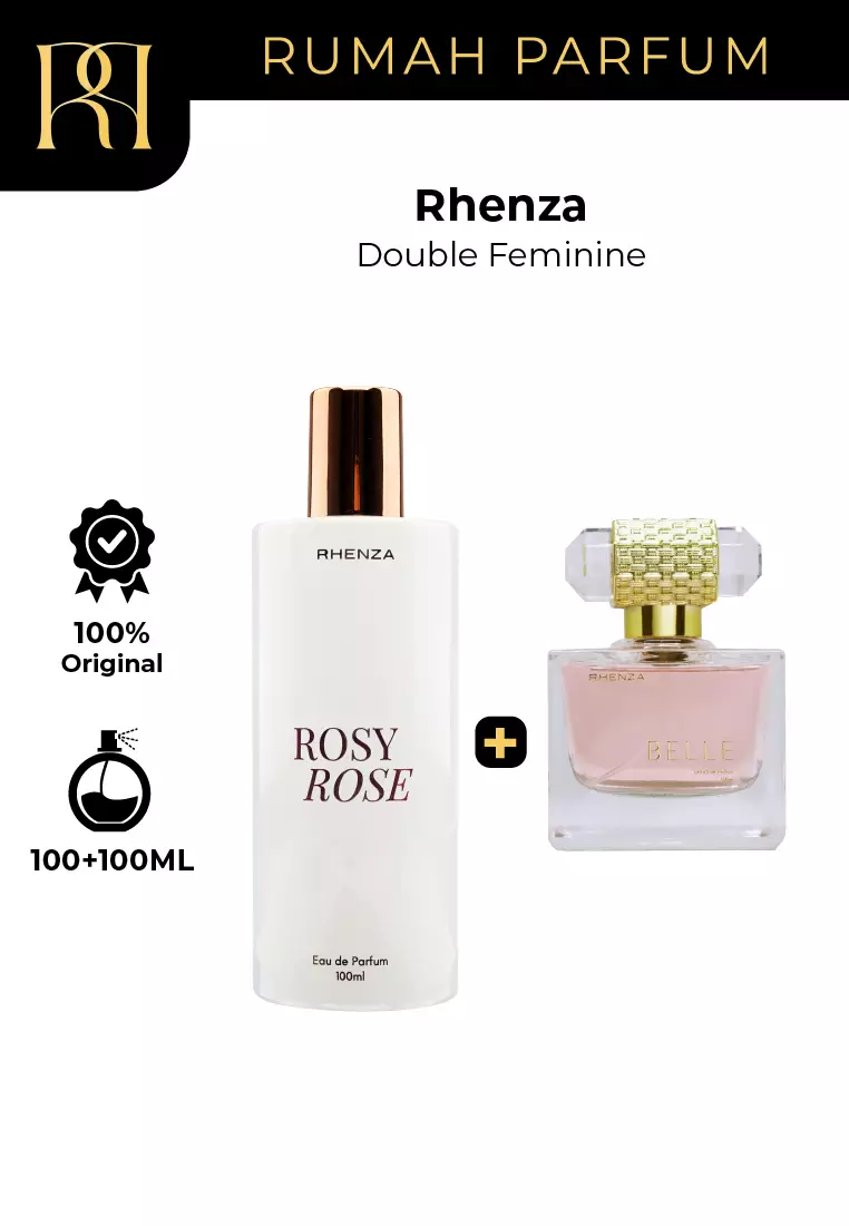 Jual Rhenza Double Feminine - Rhenza Rosy Rose EDP + Rhenza Belle Woman ...