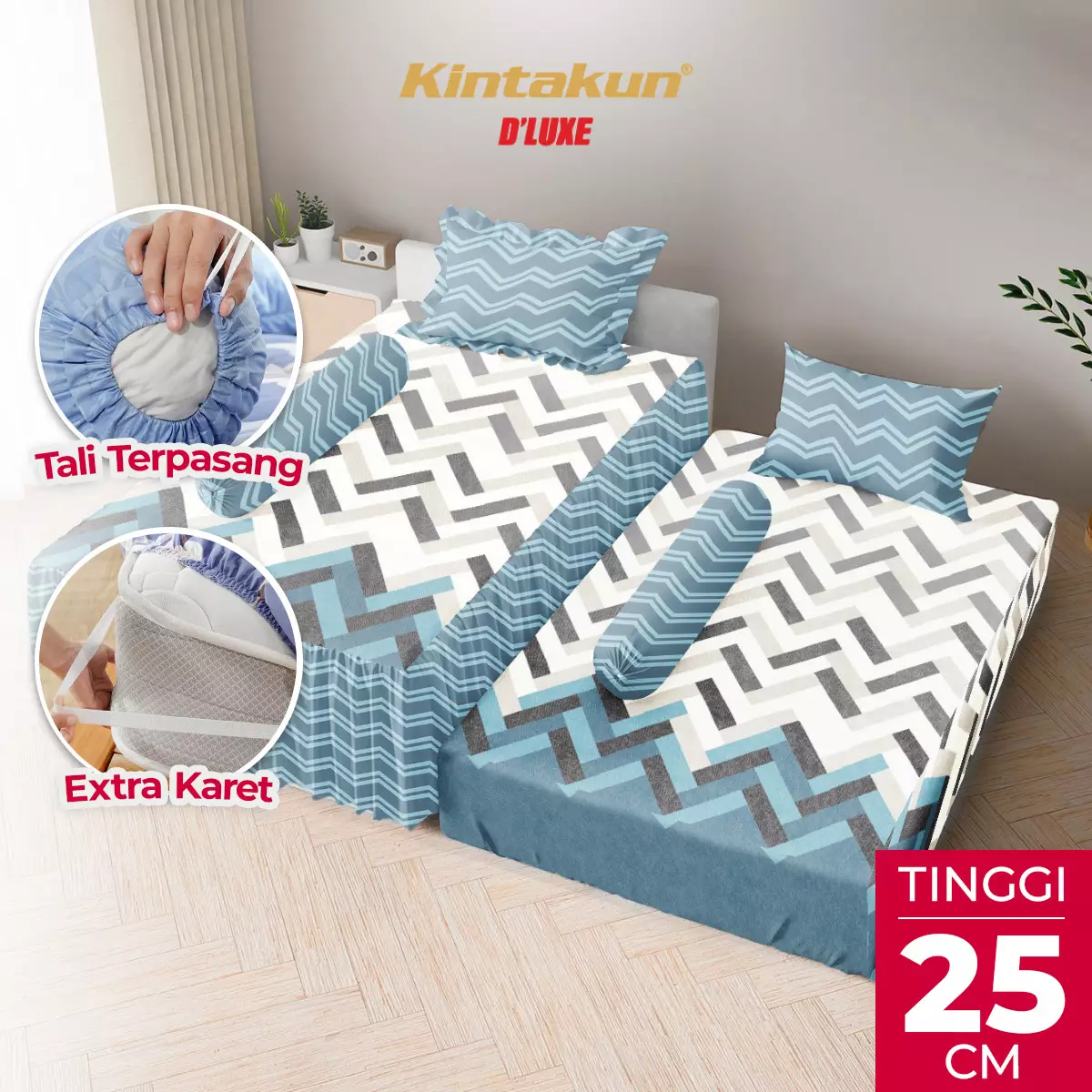 Jual Kintakun Collections Kintakun DLUXE Sprei Duo 2in1 Jovita Tinggi 25cm 120 x 200 Aesthetic ...