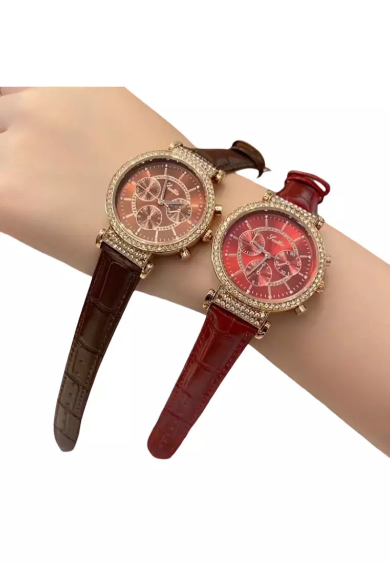 Buy OPCHIC Three-Eye Large Dial European And American Diamond-Studded ...