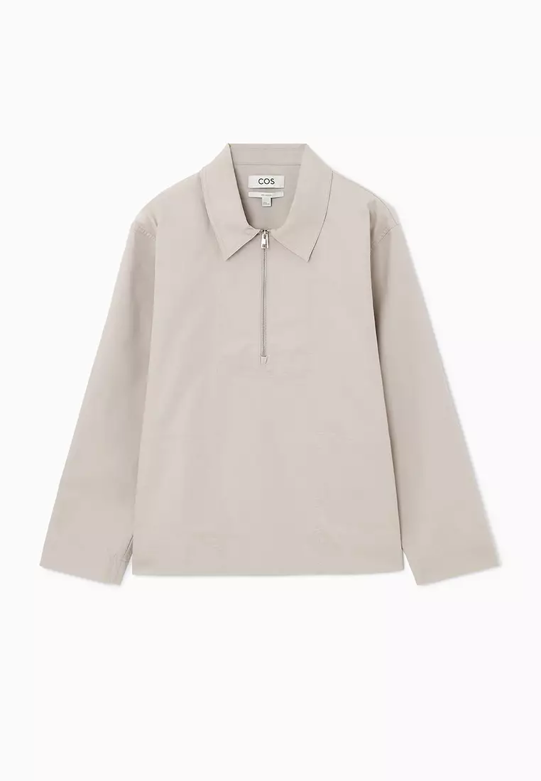 Buy COS Twill Half-Zip Polo Shirt 2025 Online | ZALORA