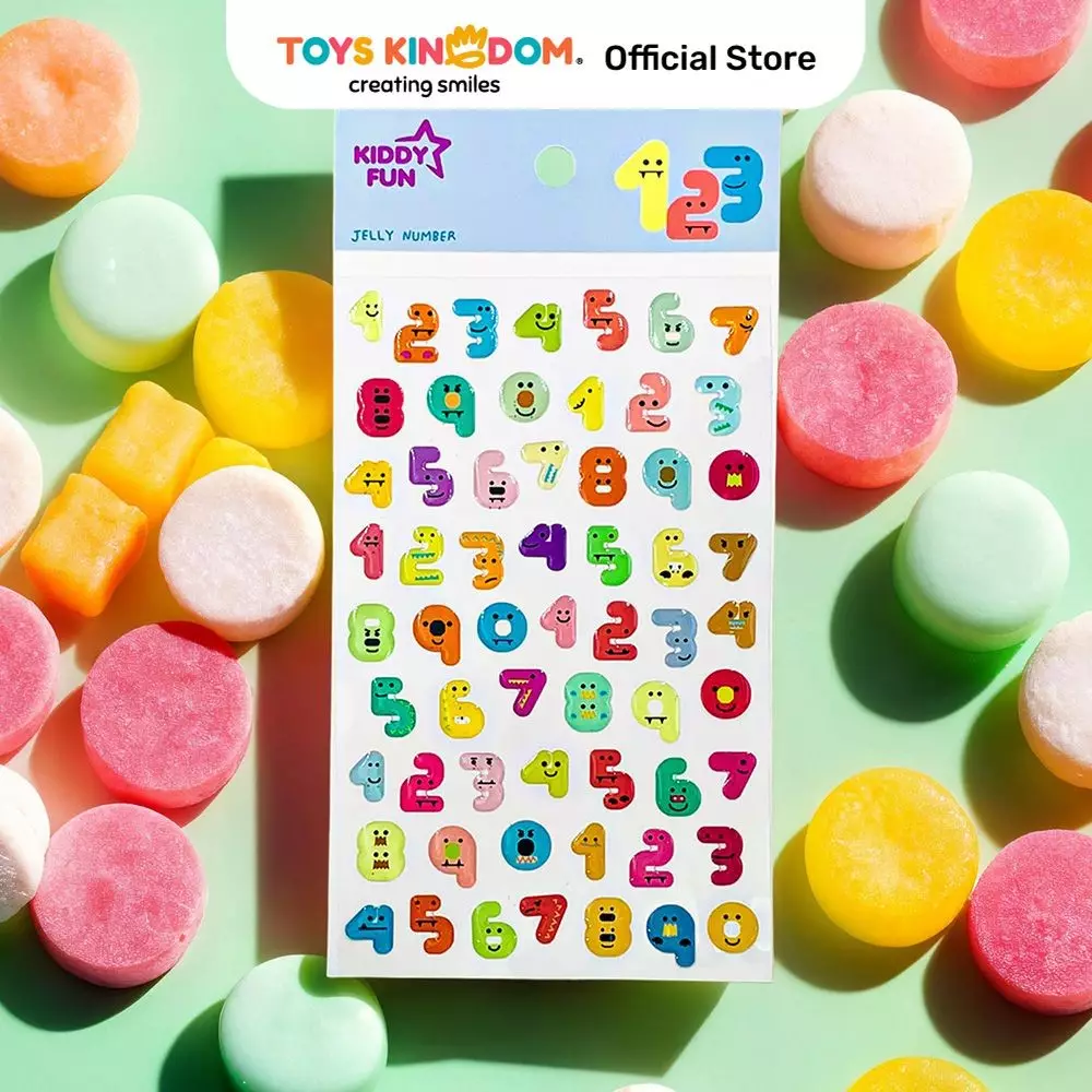 Jual TOYS KINGDOM KIDDY FUN FUNNY STIKER JELLY NUMBER - MIX Original ...