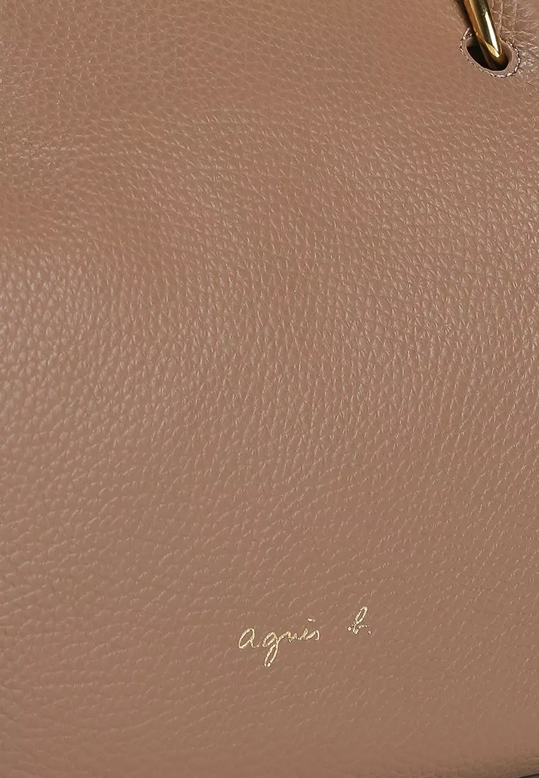 Buy agnès b. Leather Shoulder Tote Bag Online | ZALORA Malaysia
