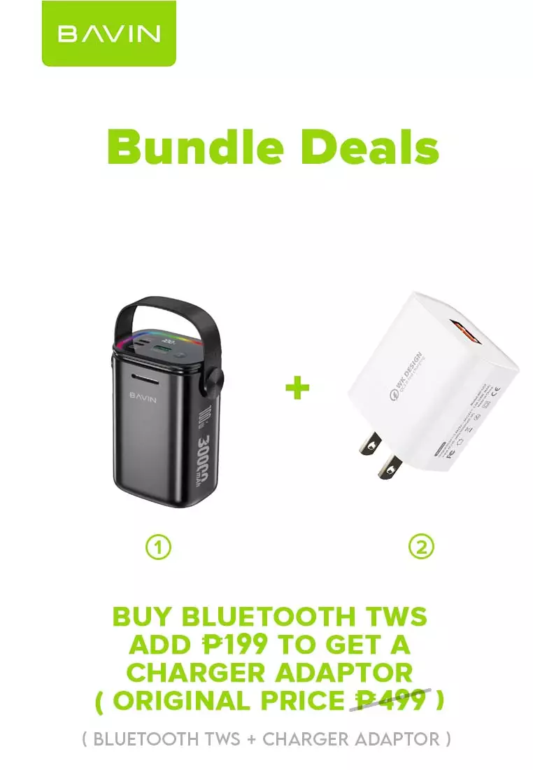 Buy BAVIN PC1022 30000mAh 100W Fast Charging RGB Power Bank PD Type C ...