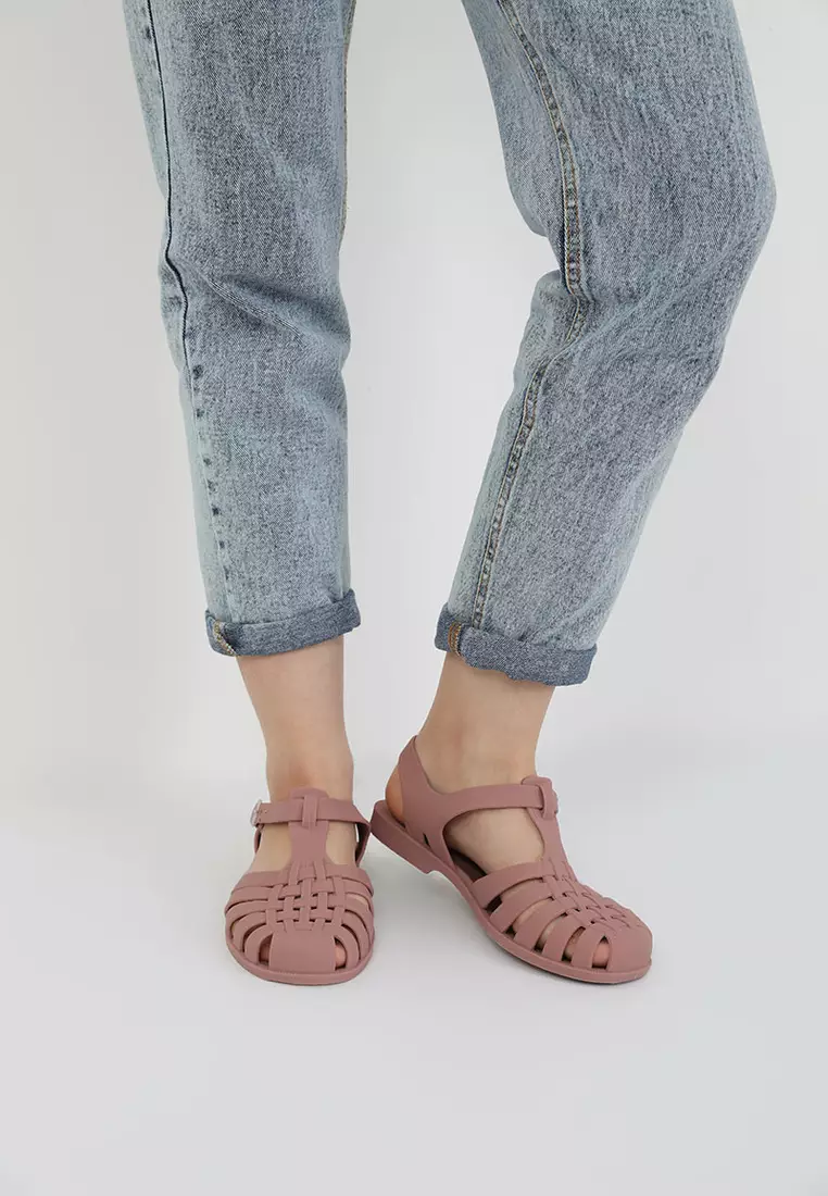 Jual Berrybenka Label Sofia Melly Jelly Sandal Dusty Pink Original 2024 ...