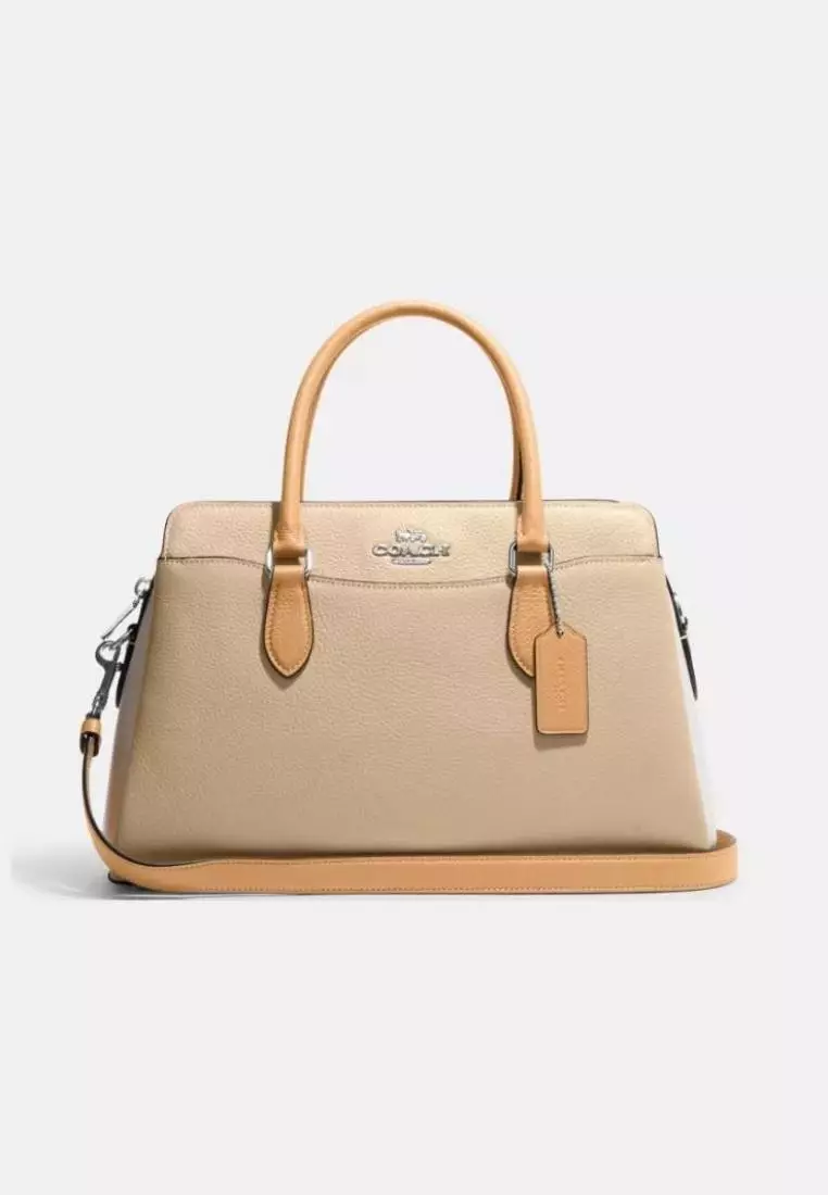 Jual Coach Coach Darcie Carryall In Colorblock Sandy Beige Multi ...