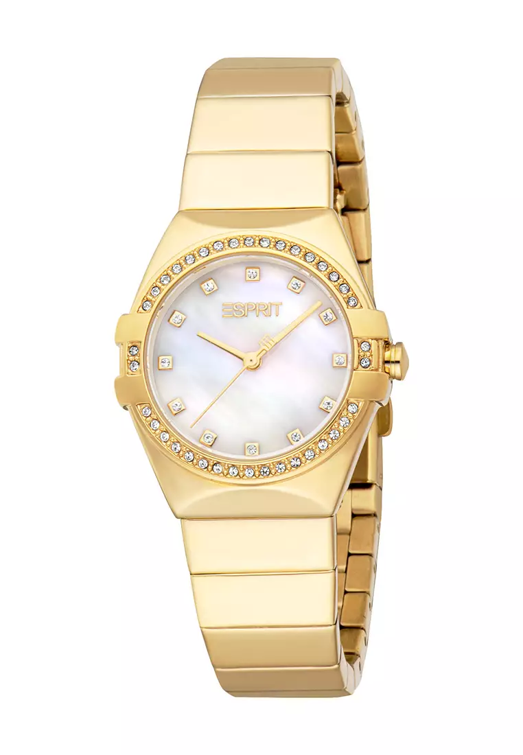 Buy ESPRIT Esprit Abigail Gold Stainless Steel Analog Watch For Women ...
