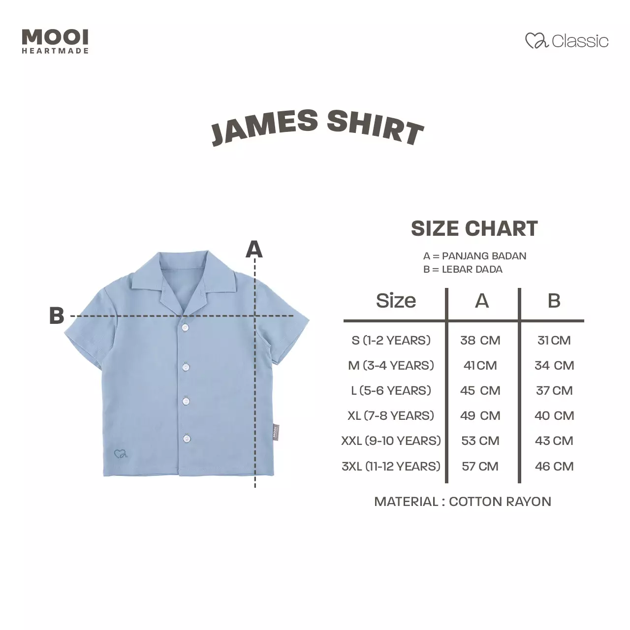 Jual Mooi Heartmade Mooi Kemeja Anak Laki-laki James Shirt - Camel ...
