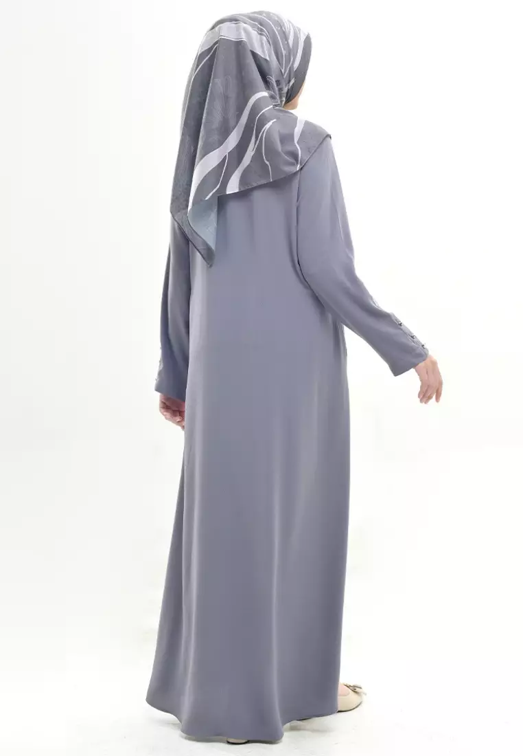Jual RABBANI Rabbani - Gamis Muslim Dresslim Couple Lasheina - Grey ...