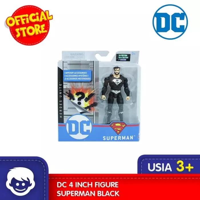 Jual Toyspedia Mainan Figur DC 4 Inch Superman Black Original 2024 ...