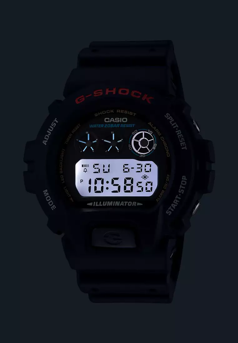 Buy G-SHOCK Men Digital Sport Watch DW-6900U-1 Black Resin Strap 2026 ...