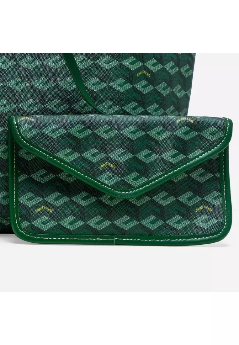Jual Christy Ng Russo Monogram Tote Bag Green Original 2025 | ZALORA ...