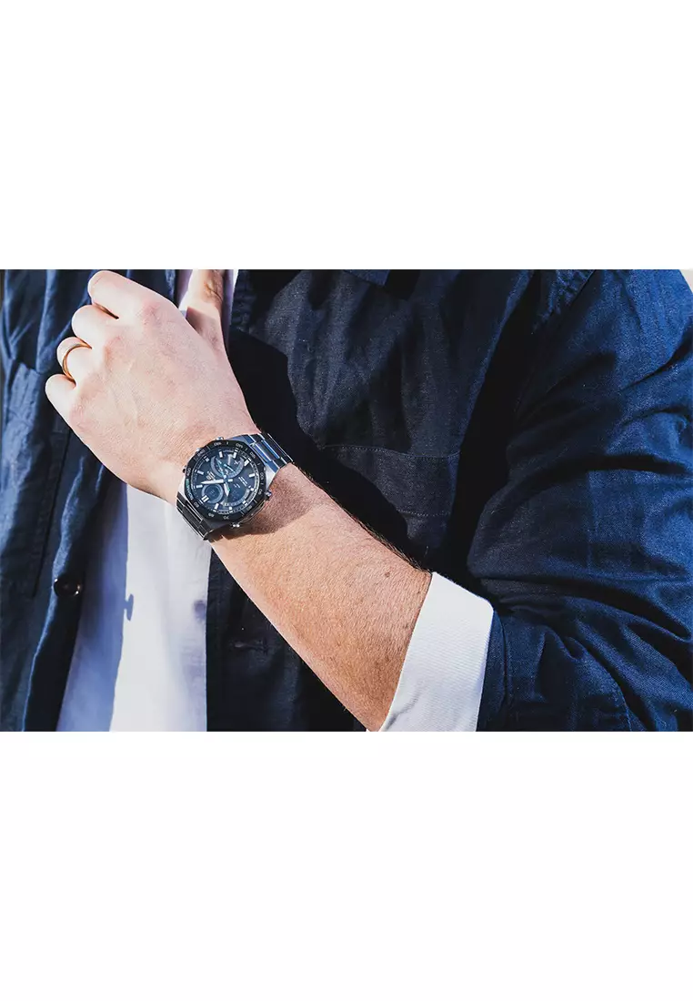 Jual CASIO Casio Edifice Jam Tangan Analog Digital Pria - Silver Stainless Steel Case & Band ...