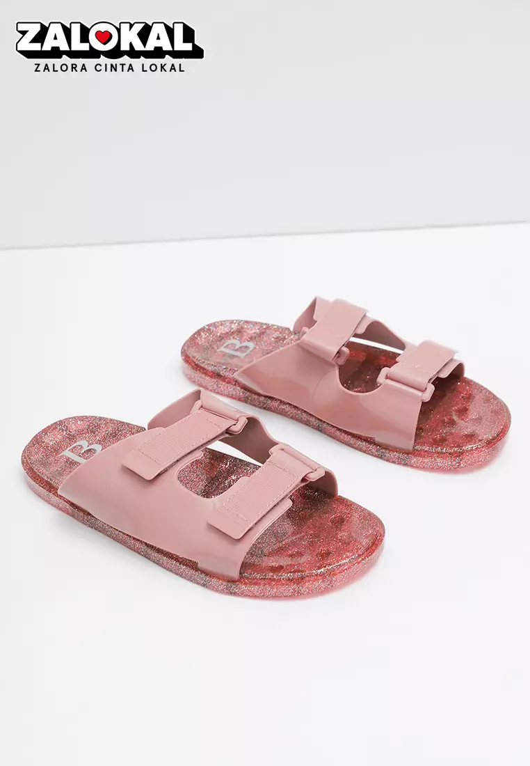 Jual Berrybenka Label Sofia Maylee Jelly Sandal Dusty Pink Original ...