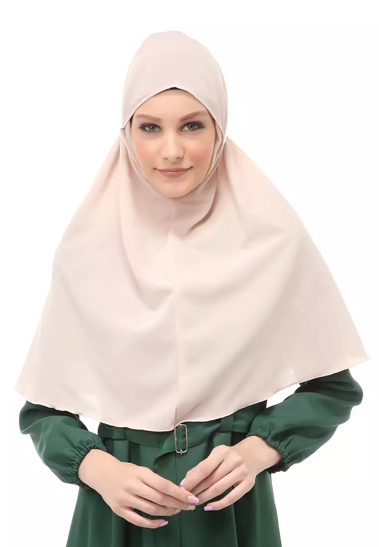 Jual Evernoon Tamara Jilbab Muslimah Wanita Motif Polos Relaxed Fit - Cream Original 2024 ...