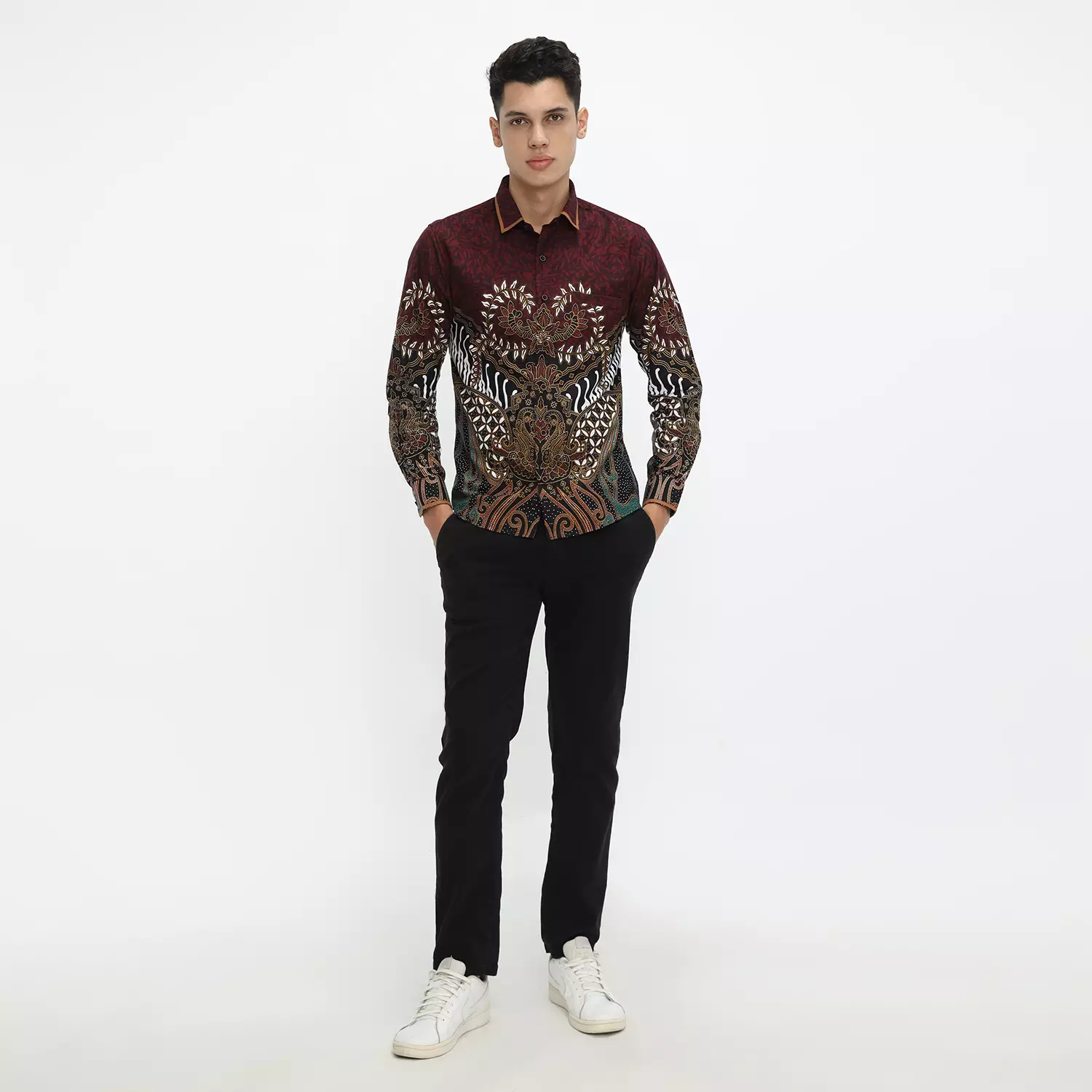 Jual LUIGI RICCIO Luigi Riccio Kemeja Batik Pria Dewasa Modern Lengan ...