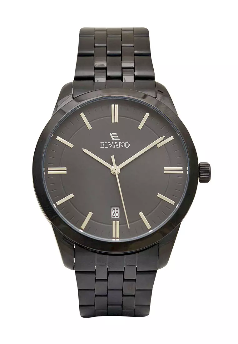 Jual Elvano Elvano Jam Tangan Pria - Black - Stainless Steel - 3110MA1 ...