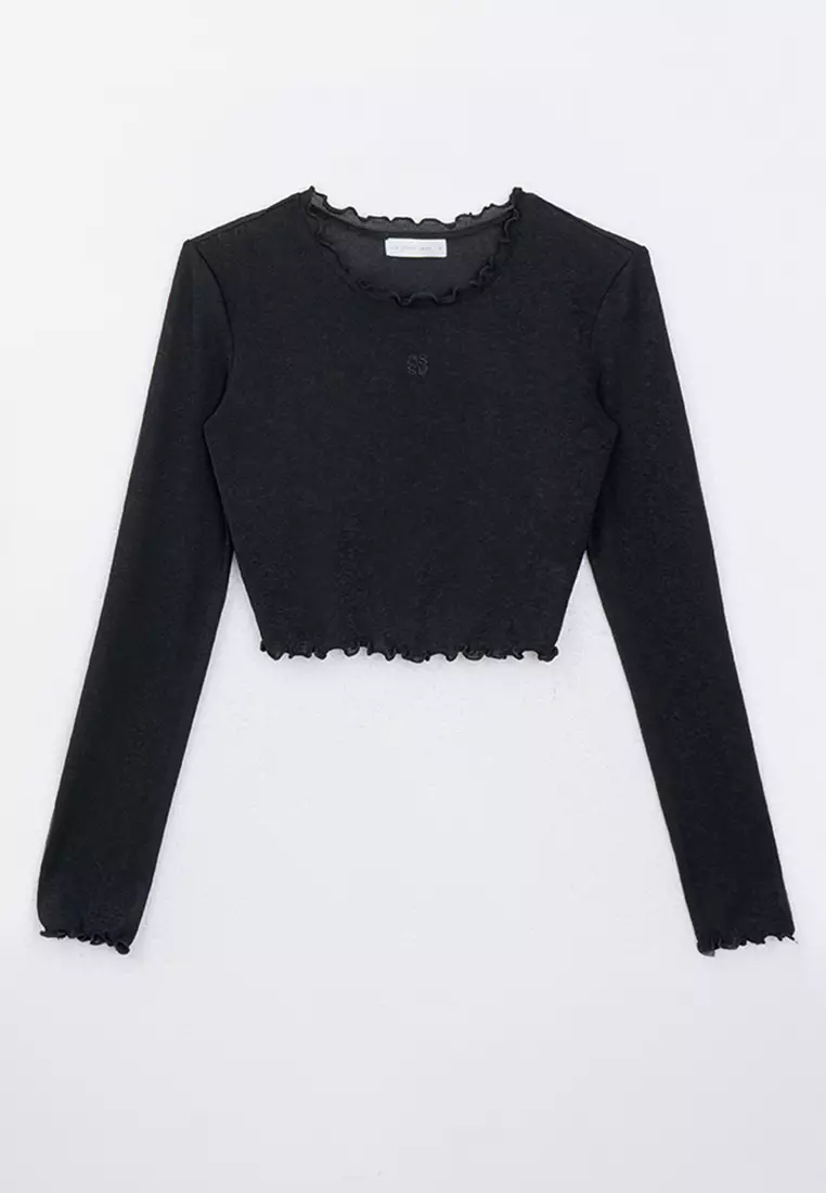 Jual AIR SPACE Sheer Crop Top Original 2025 | ZALORA Indonesia
