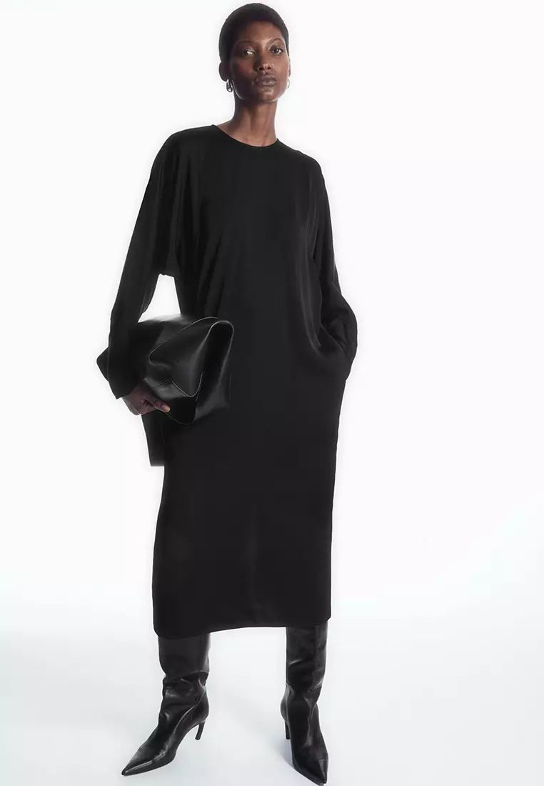 Buy COS Batwing-Sleeve Satin Shift Dress 2025 Online | ZALORA Philippines