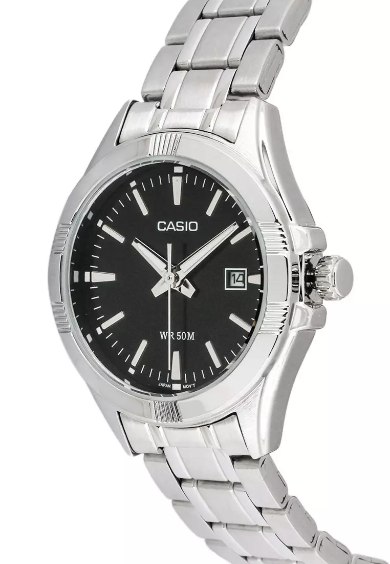 Jual CASIO Women LTP-1308D-1AVDF Silver Black Original 2025 | ZALORA Indonesia