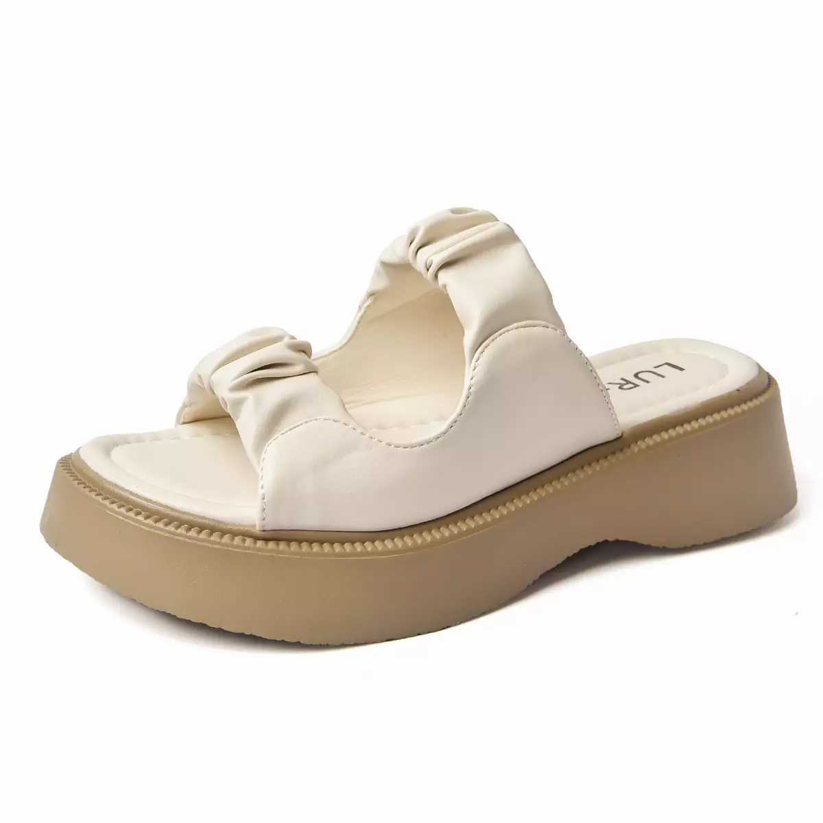 Jual LURAD Sandal Slip On Wedges Wanita Sendal Lebar Cewek WL112 ...