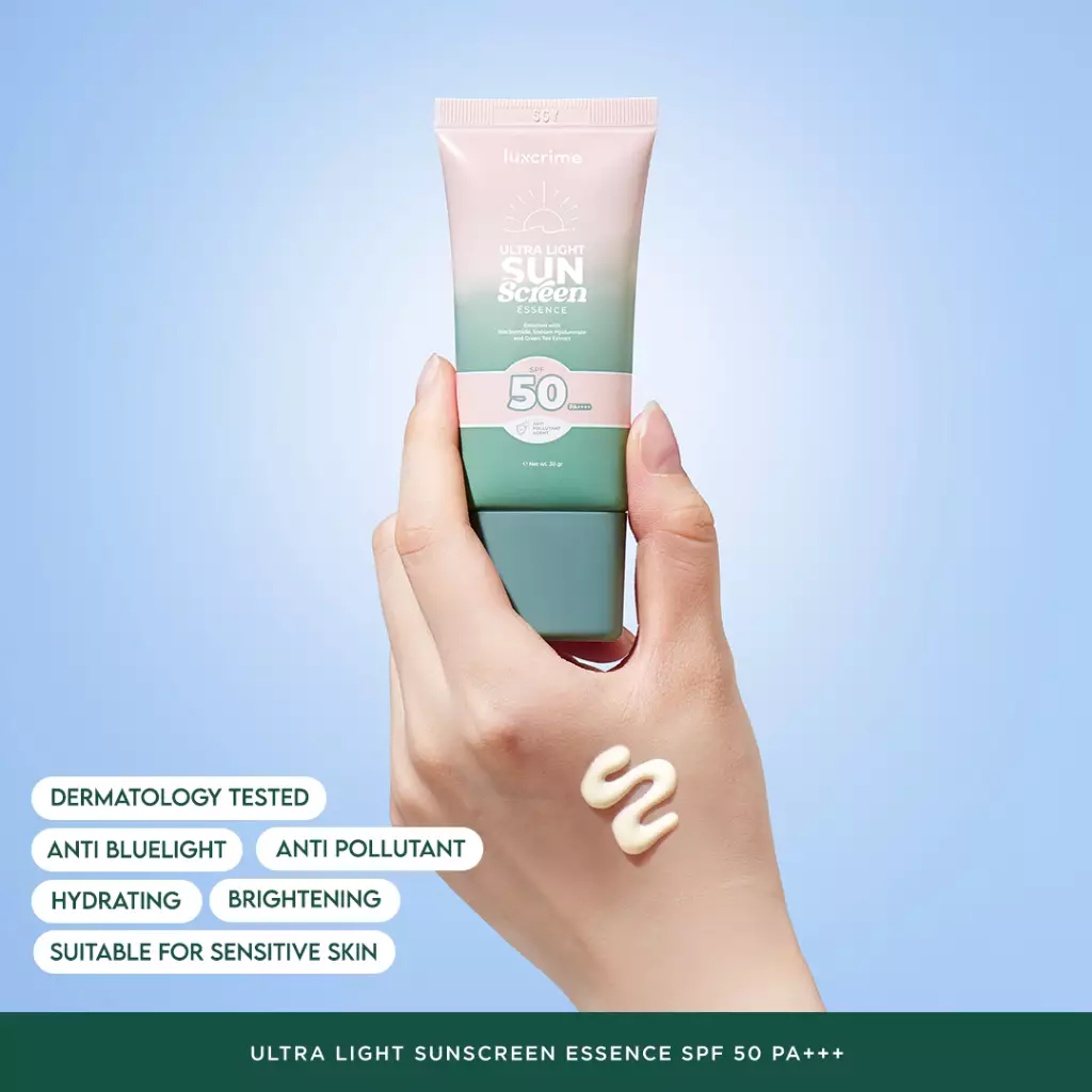 Jual Luxcrime Luxcrime Ultra Light Sunscreen Essence SPF 50 PA++++ - 10 ...