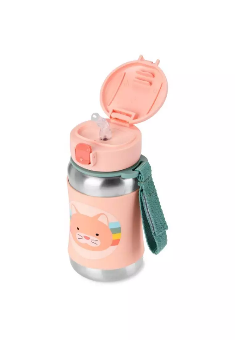 Buy Skip Hop Zoo Stainless Steel Straw Bottle - Cat Online | ZALORA ...