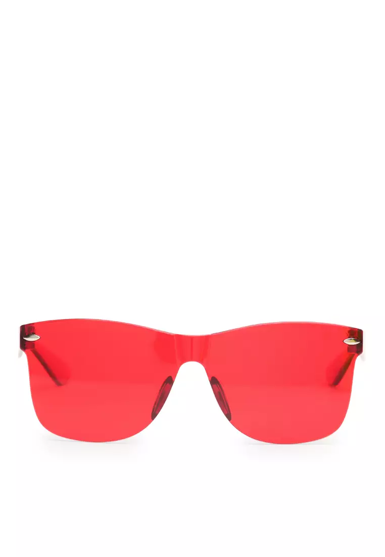 Jual London Rag Kacamata Bingkai Pop Binge Square berwarna Merah ...