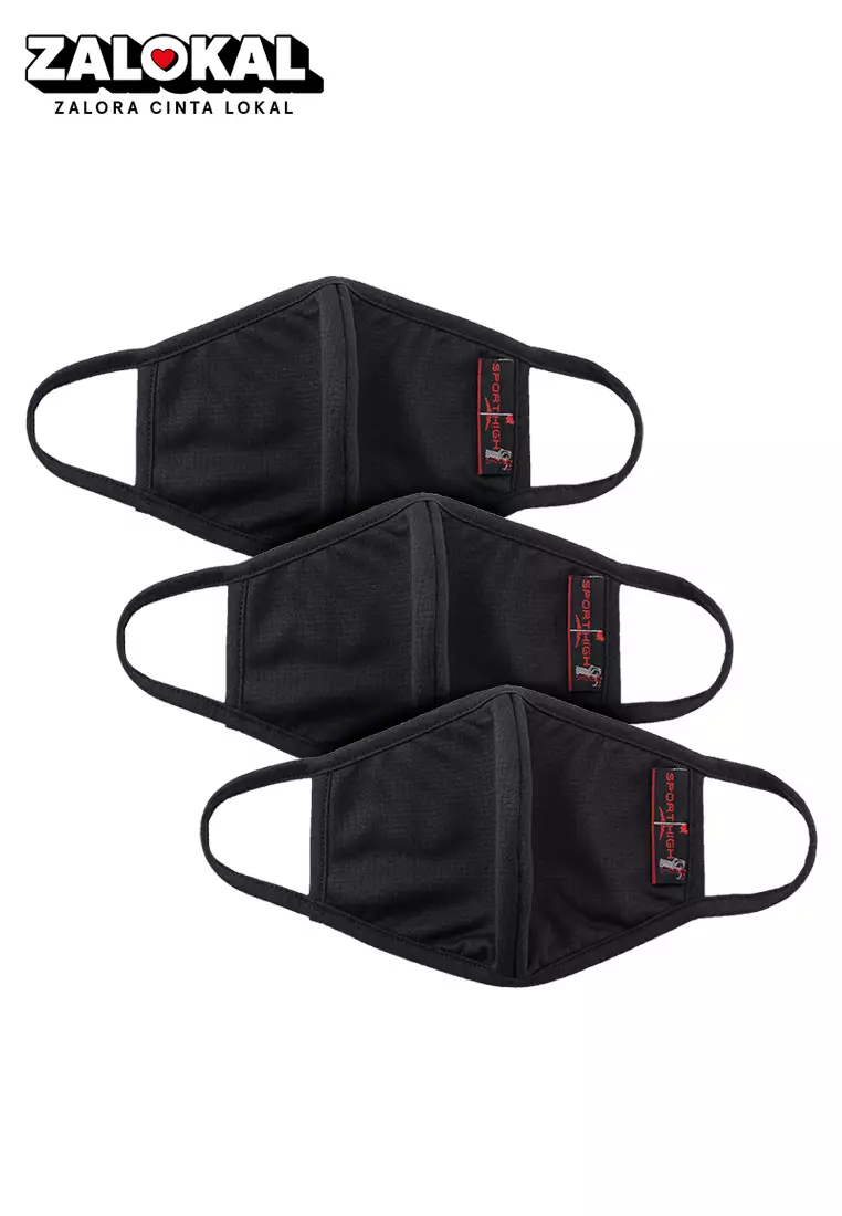 Jual Sport High Masker Triple Layer Sport Face, Masker Kain Quick Dry ...
