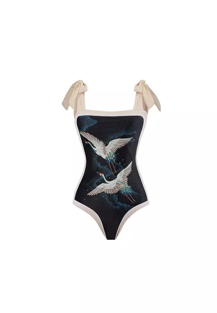 ZITIQUE Two-Piece Set - One-Piece Spa Swimsuit With Chiffon Cover Up ...