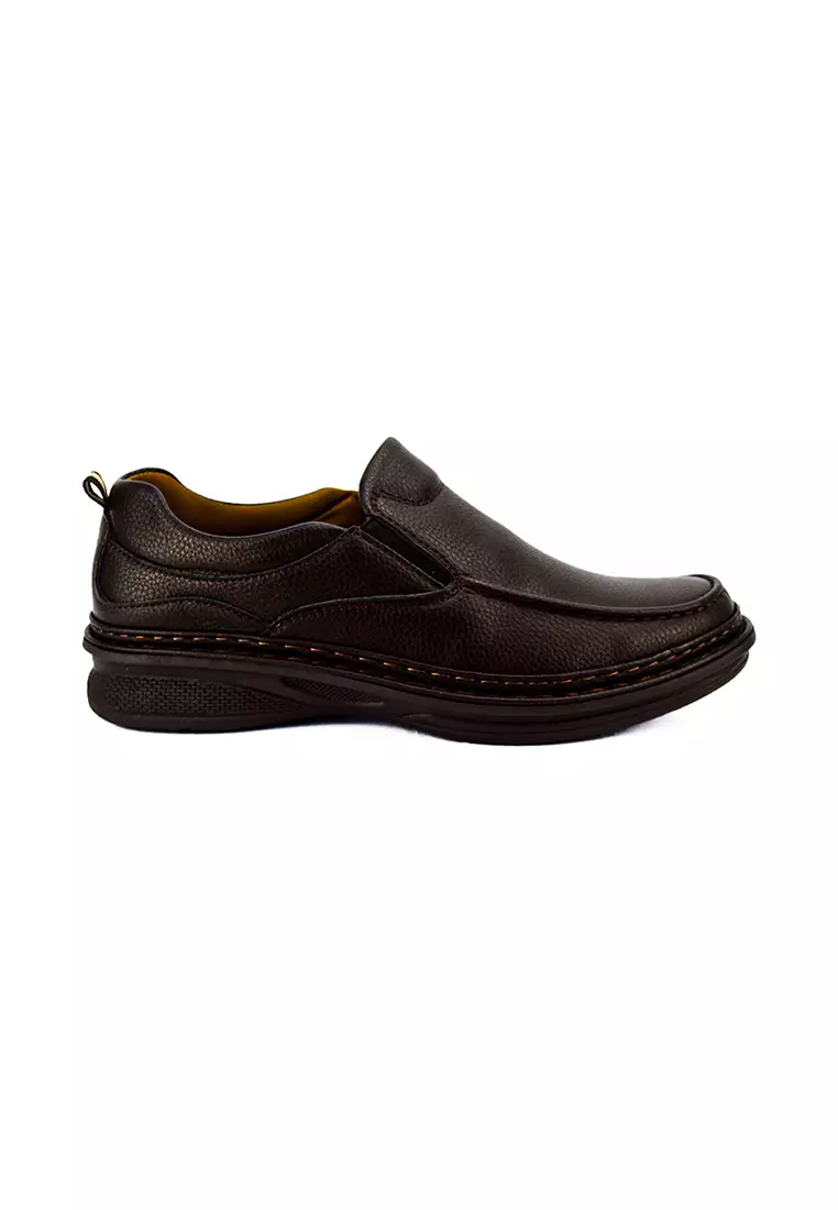 Buy Mario D' boro Runway Men's Formal Slip On Shoes MX 24659 Dark Brown ...