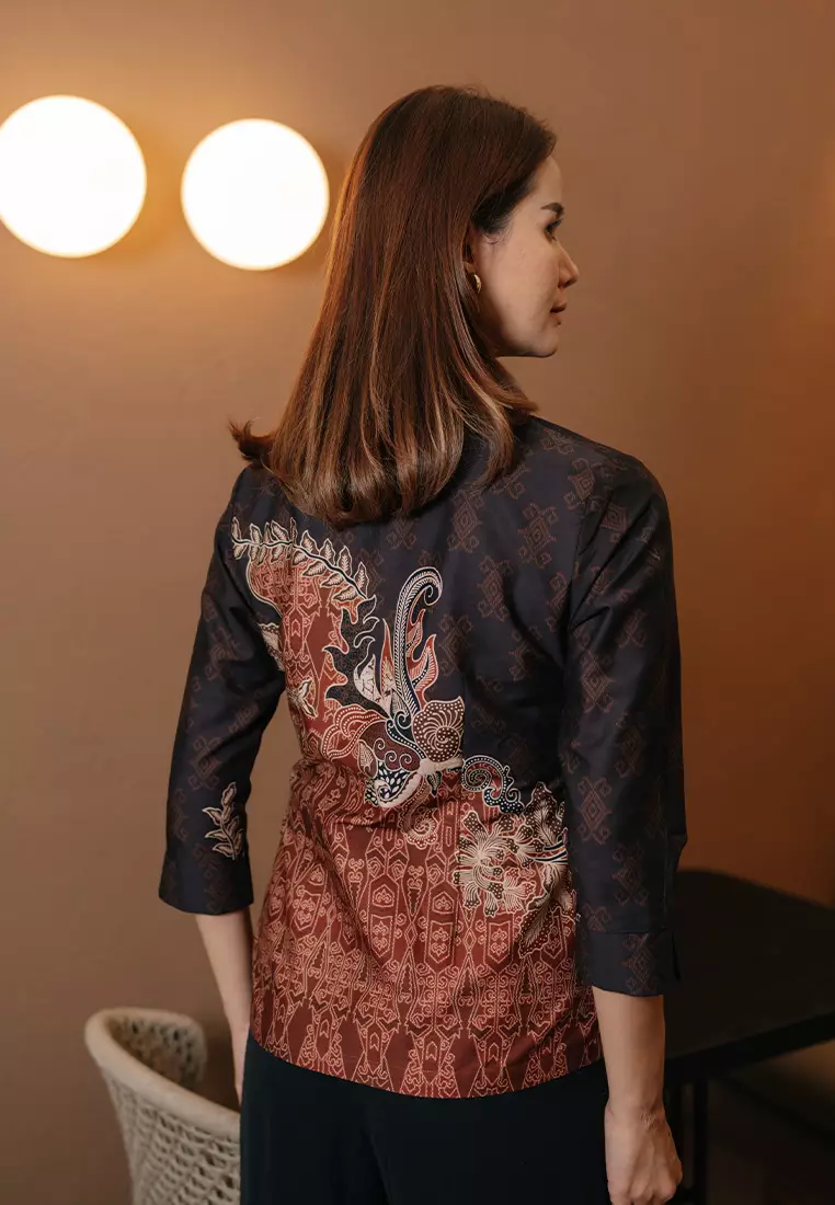 Jual Hadinata Batik Hadinata Batik Wanita Superfine Blouse Kiyani Kivan ...