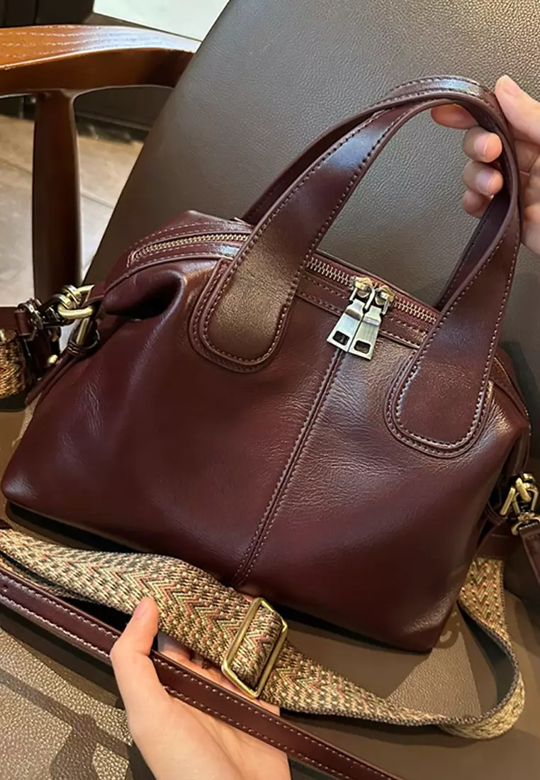 Buy XAFITI Fashionable First Layer Cowhide Shoulder Handbag 2025 Online ...