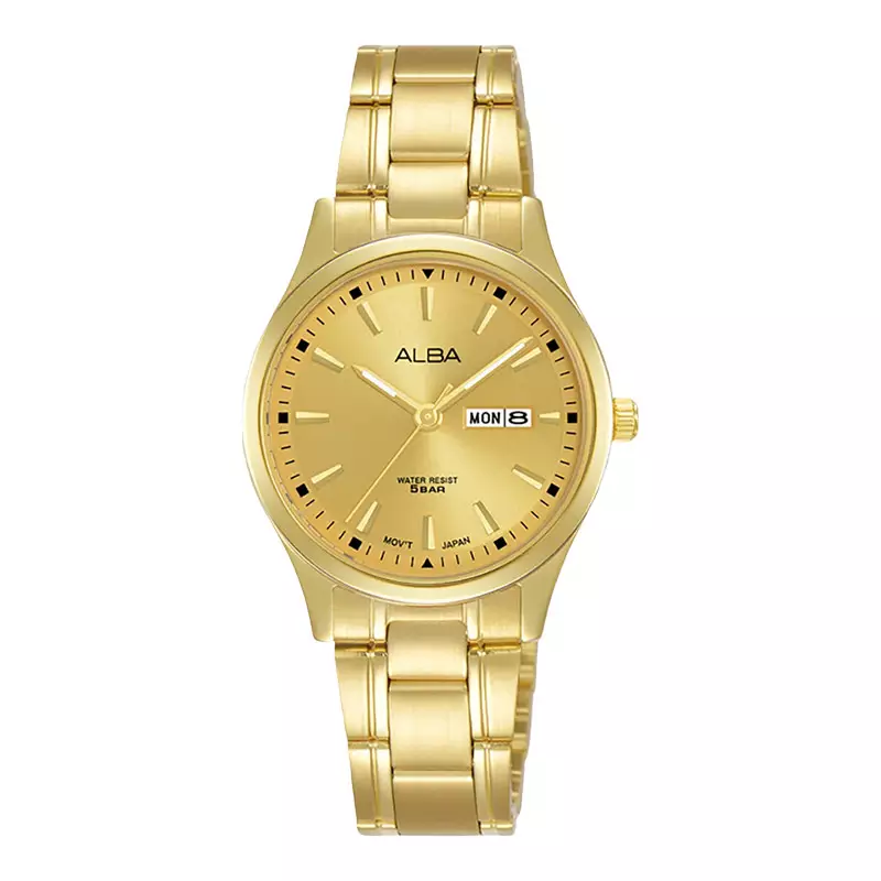 Jual Alba Jam Tangan Wanita Alba Prestige AN8044X1 Ladies Gold Dial ...