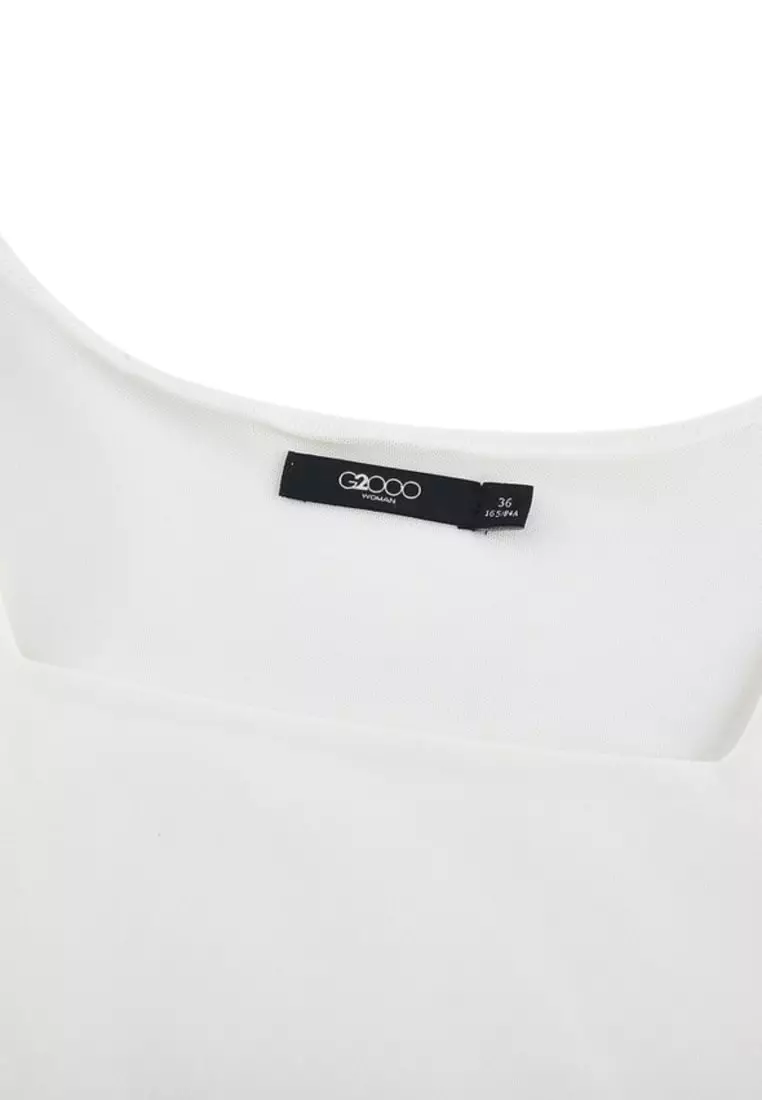 Buy G2000 Basic Square Neck Top 2024 Online | ZALORA